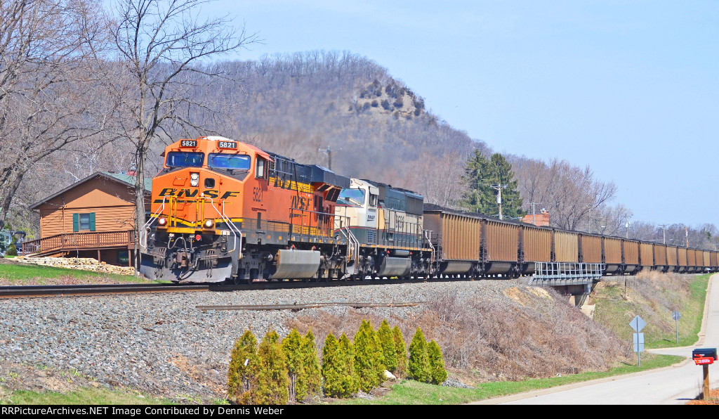 BNSF 5821, CP's River Sub.